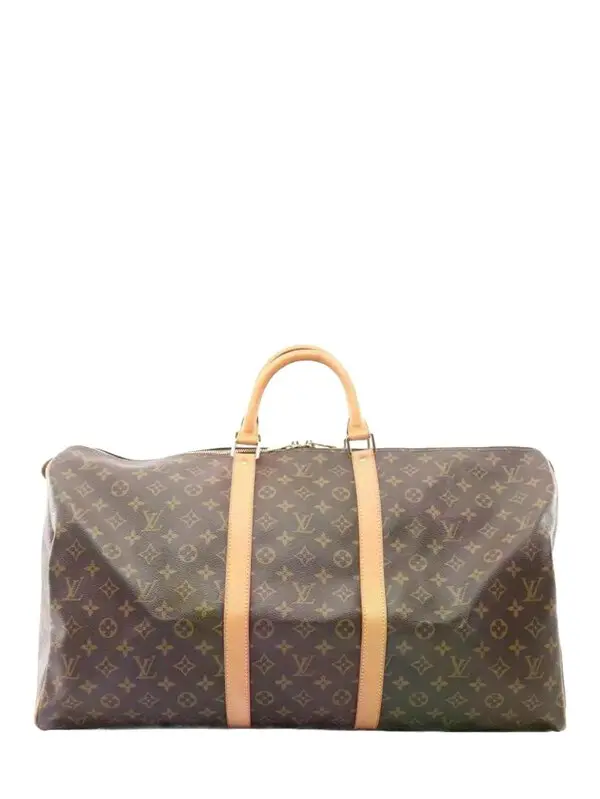LOUIS VUITTON 1997 55 Keepall Monogram Luggage Bag - Brown