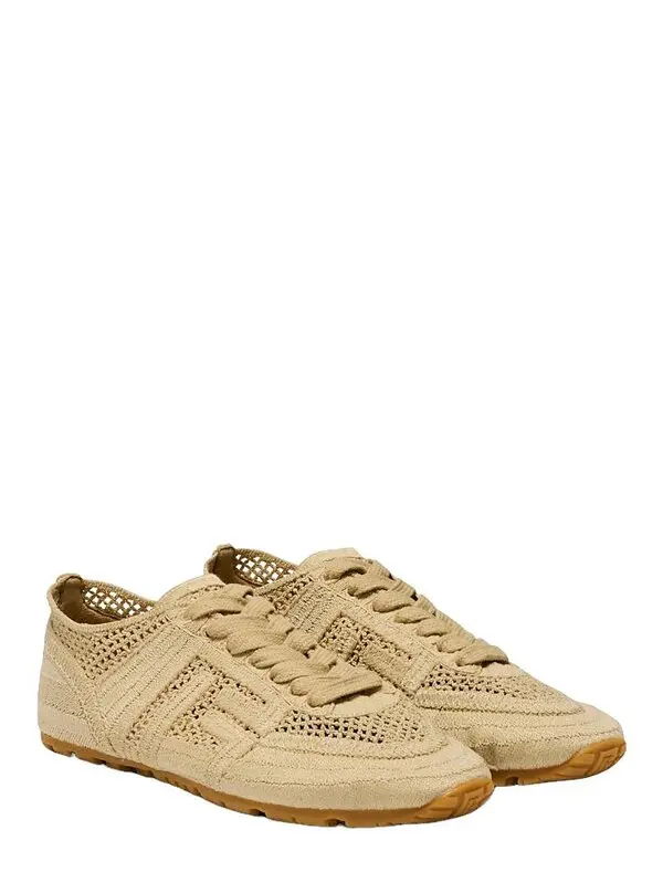 Balmain Racer 45 Macrame Trainers - Beige