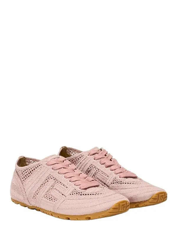 Balmain Racer 45 Macrame Trainers - Pink