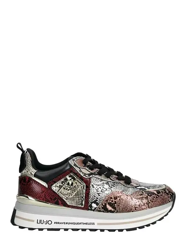 Liu Jo Maxi Wonder" Snakeskin Effect Platform Sneakers - Neutrals