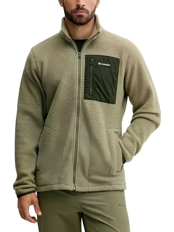 Columbia Zip Pocket Long Sleeve Sweater - Green