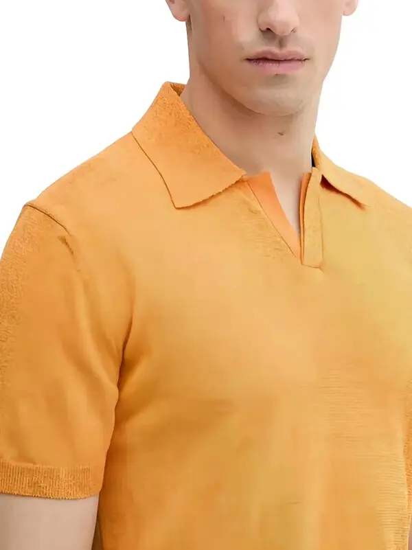 BENETTON Short Sleeve Polo Shirt - Orange