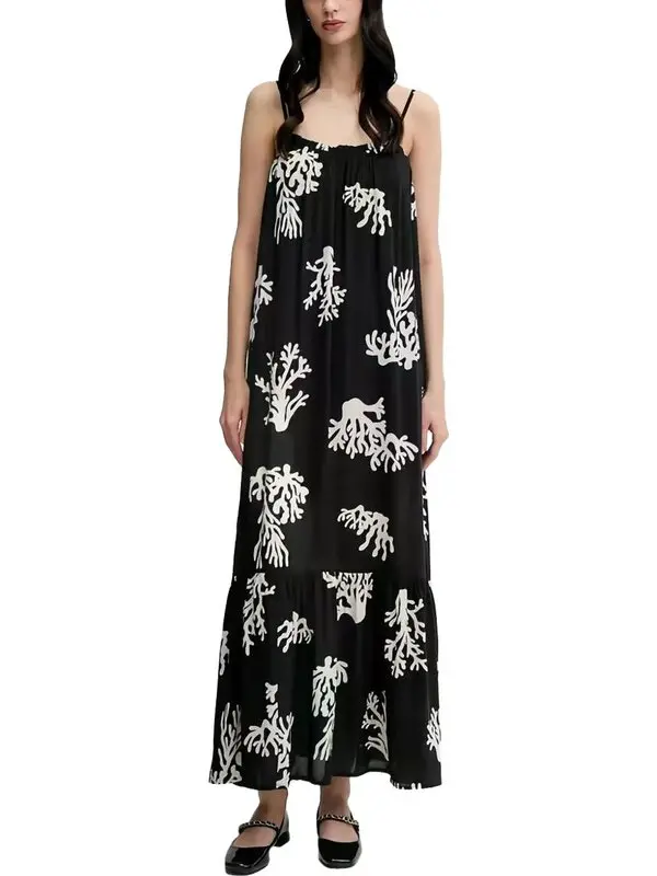 BENETTON Printed Maxi Dress - Black