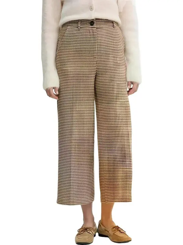 BENETTON Houndstooth Trousers - Neutrals