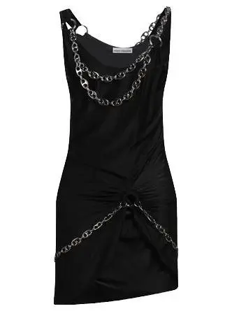 Rabanne Mini Dress Viscose Elastane - Black