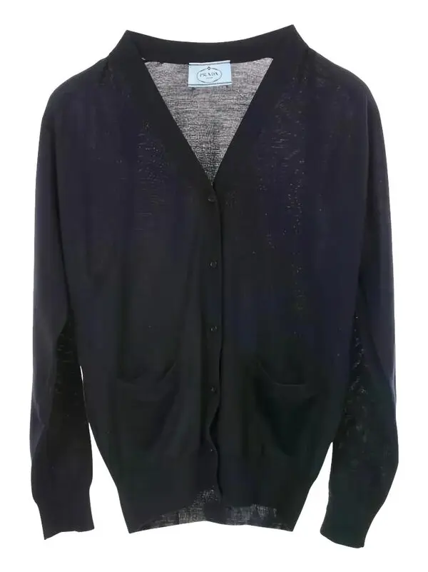 Prada 2010s V-neck Cardigan - Blue