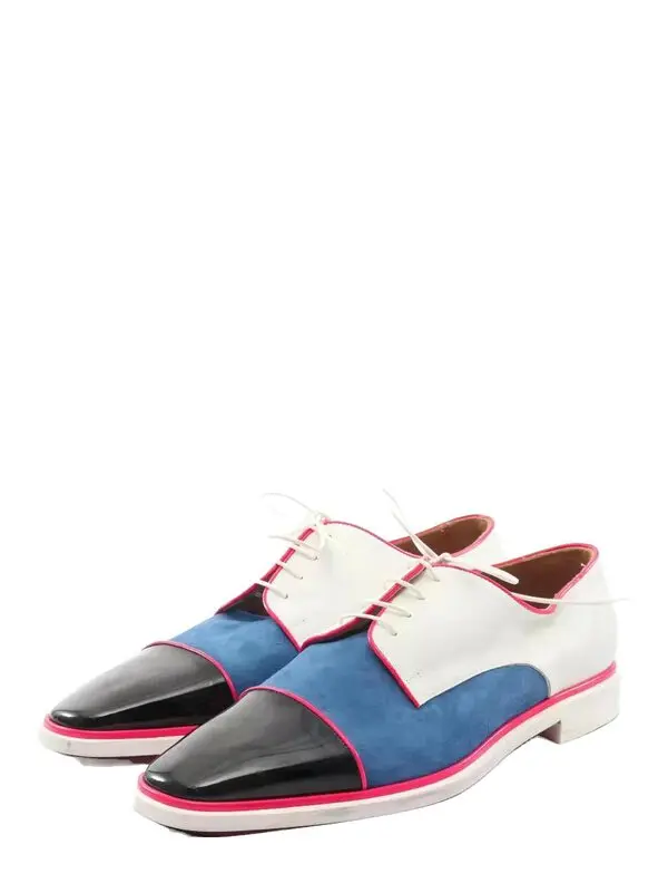 CHRISTIAN LOUBOUTIN 2010s Color-block Derby Shoes - White