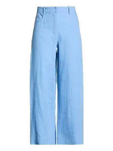 Max Mara Wide-leg Linen Pants - Blue