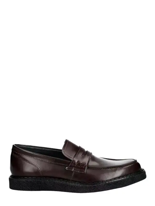 Fred Perry Panelled Penny Loafers - Brown