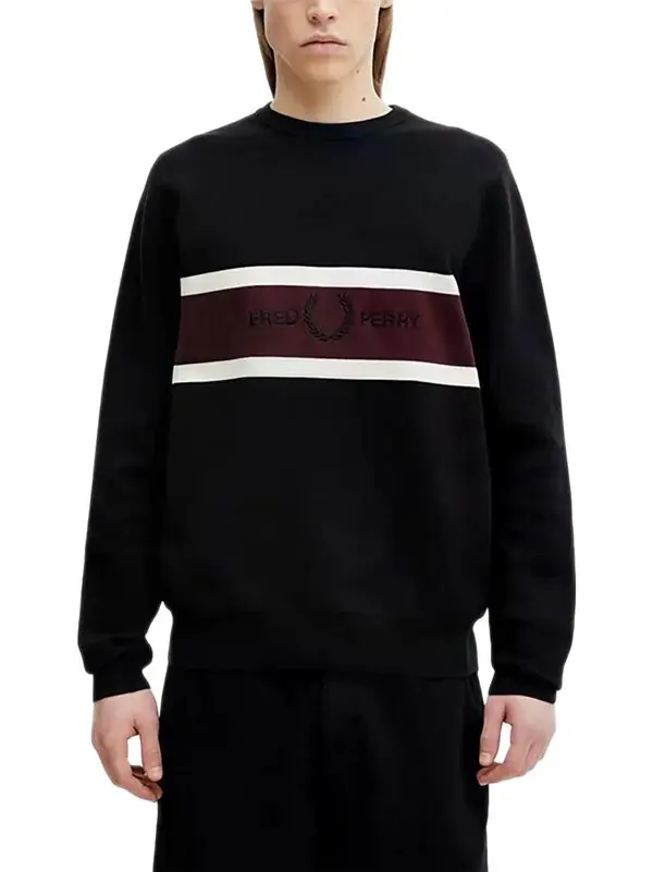 Fred Perry Embroidered Sweatshirt - Black