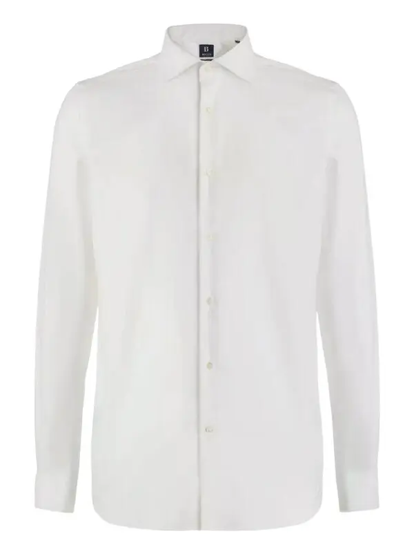 Boggi Milano Windsor-collar Pinpoint Shirt - White