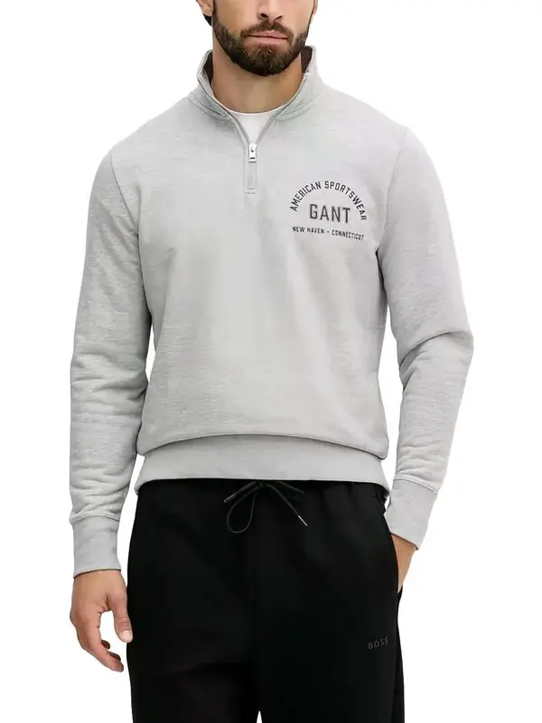 Gant Zip-neck Sweatshirt - Grey