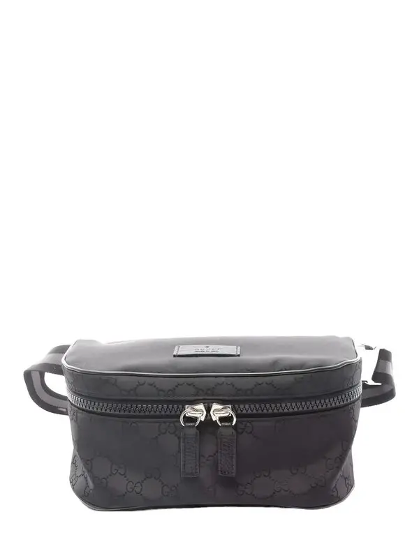 Gucci 2010s Gg Pattern Waist Bag - Black
