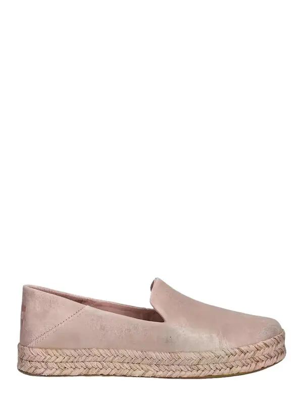 Toms Metallic Espadrille Flats - Pink