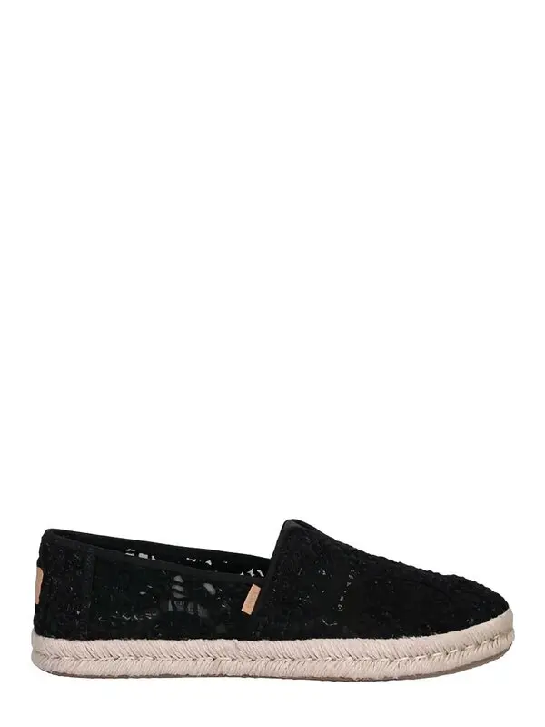 Toms Crochet Espadrilles - Black