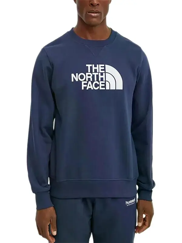 The North Face Logo-print Crew-neck Sweatshirt - Blue