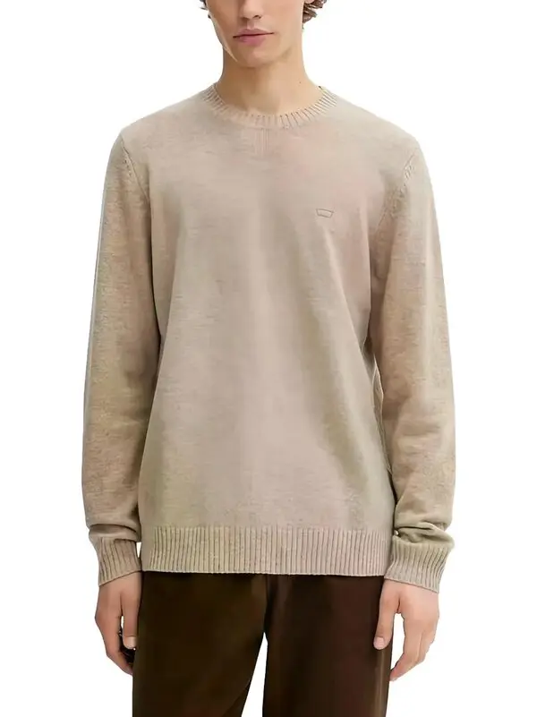 LEVI'S Logo-embroidery Crew-neck Sweater - Neutrals