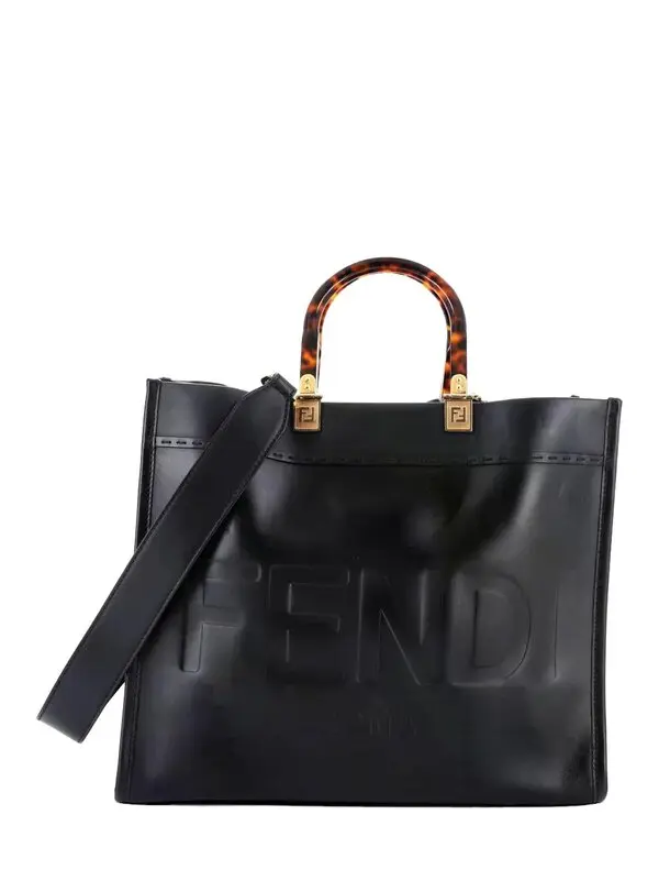Fendi Sunshine Shopper Medium Tote Bag - Black