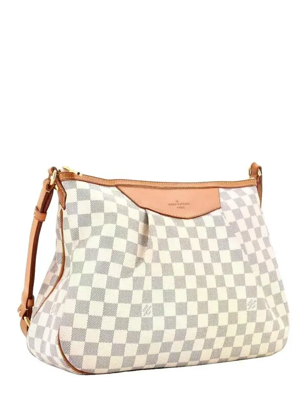 LOUIS VUITTON Siracusa Mm Damier Shoulder Bag - White