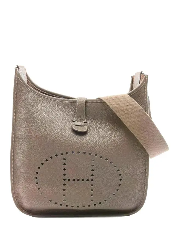 Hermès 2010 Clemence Evelyne I Gm Crossbody Bag - Grey