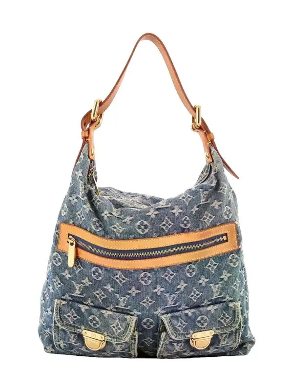 LOUIS VUITTON Baggy Handbag Denim Gm - Blue