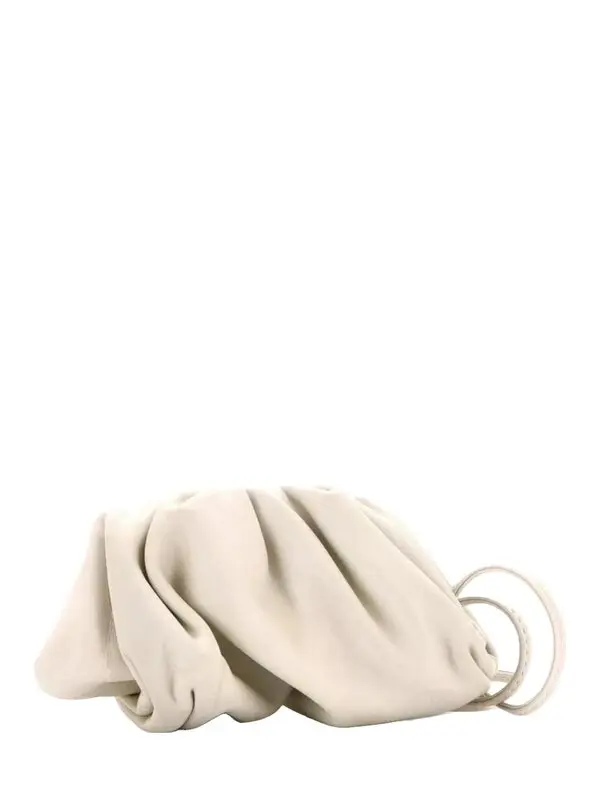 Bottega Veneta The Pouch Leather Coin Purse Clutch Bag - Neutrals