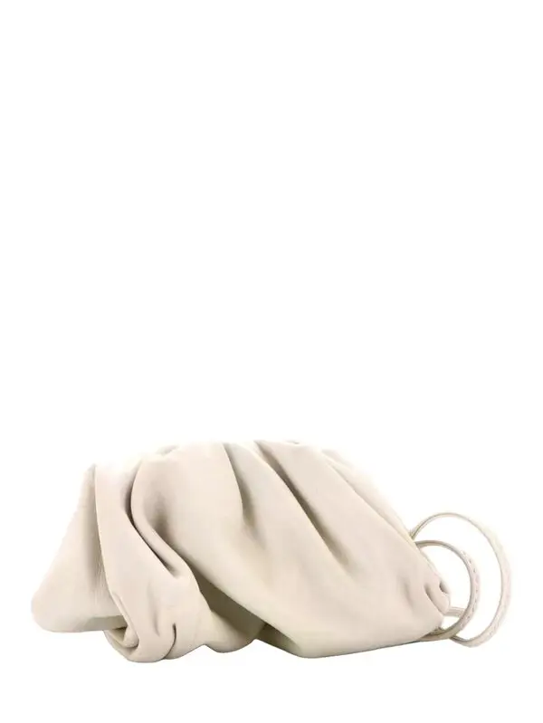Bottega Veneta The Pouch Leather Coin Purse Clutch Bag - Neutrals
