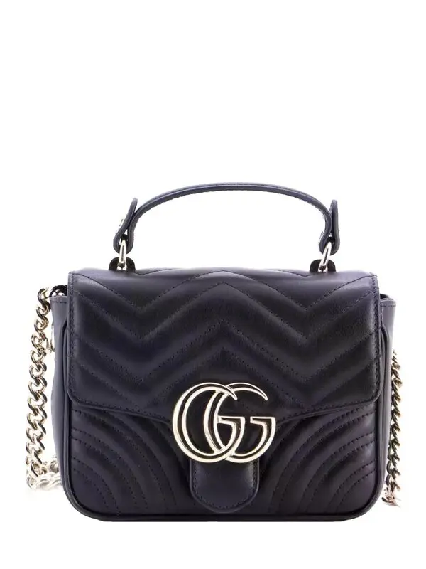 Gucci Gg Marmont Mini Satchel - Black