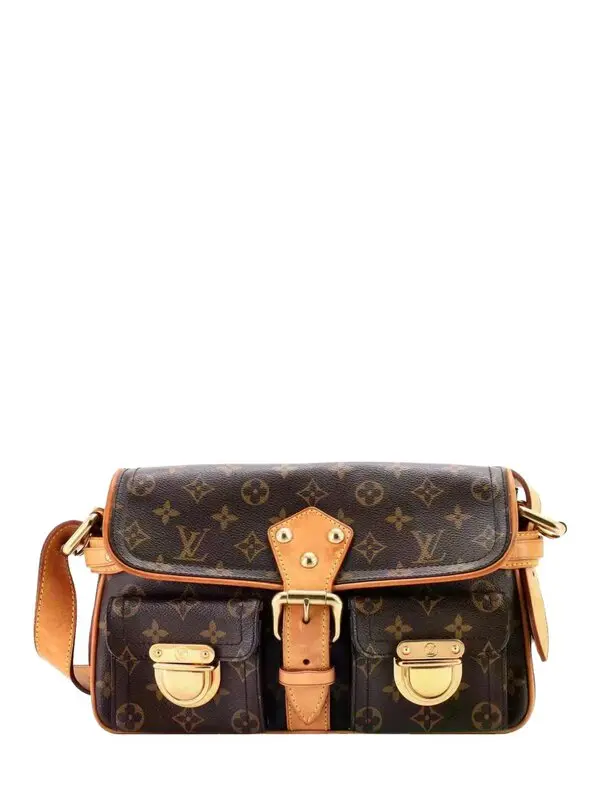 LOUIS VUITTON Hudson Handbag Monogram Canvas Pm - Brown
