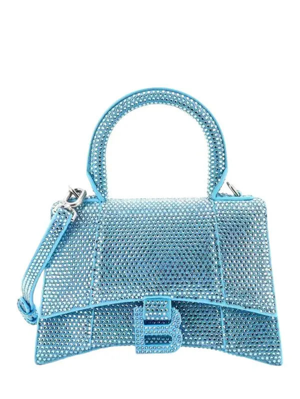 Balenciaga Hourglass Xs Top Handle Crossbody Bag - Blue