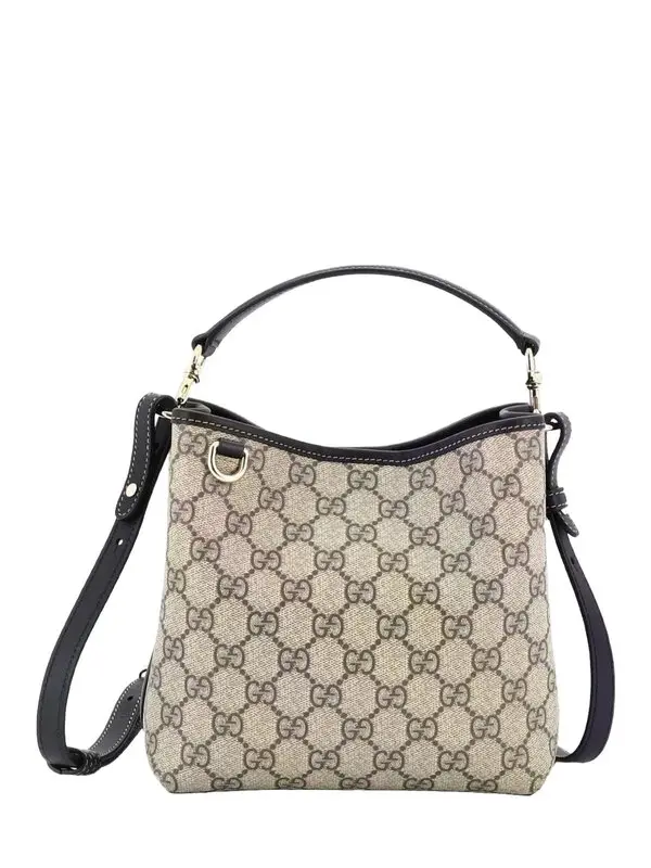 Gucci Gg Coated Canvas Small Bucket Bag - Black