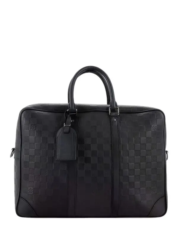 LOUIS VUITTON Porte-documents Voyage Briefcase Damier Infini Leather Gm - Black
