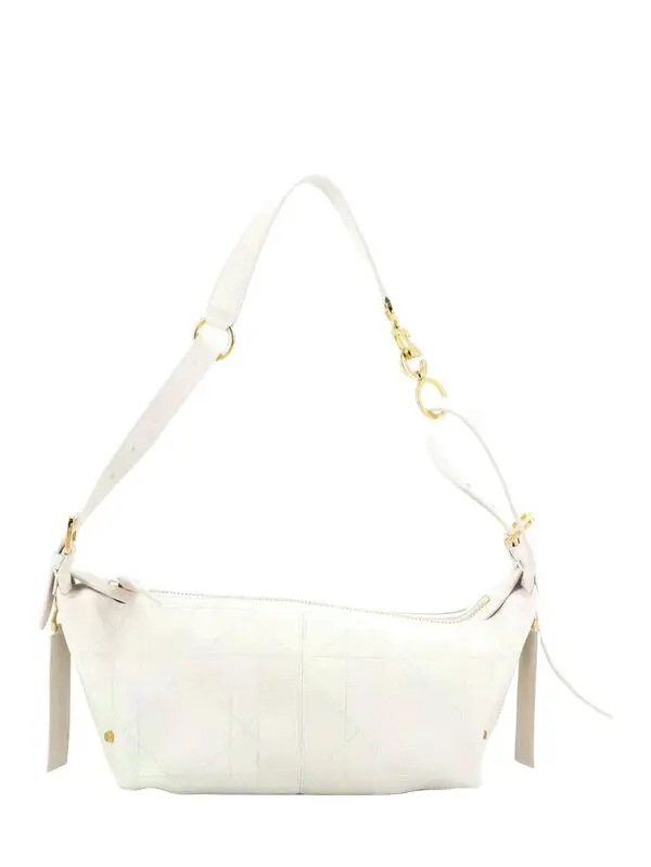 Dior D-journey Small Shoulder Bag Macrocannage Quilt Calfskin - White
