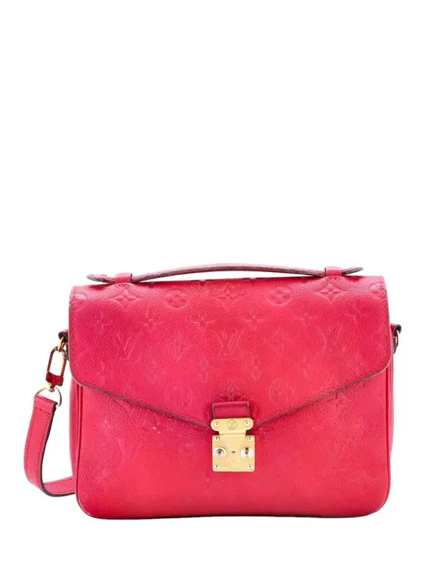 LOUIS VUITTON Pochette Metis Monogram Empreinte Leather Crossbody Bag - Pink