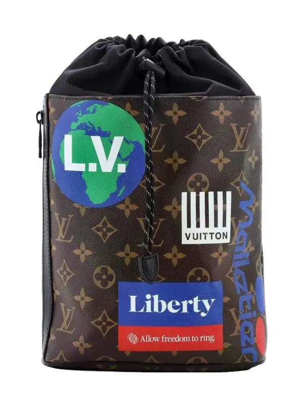 LOUIS VUITTON Chalk Sling Bag Limited Edition Logo Story - Brown