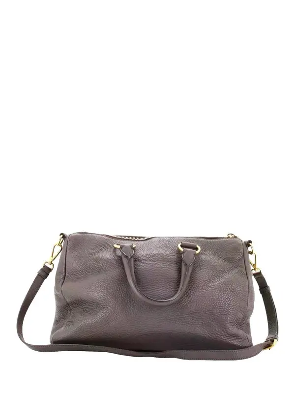 Prada Convertible Vitello Daino Medium Satchel - Grey