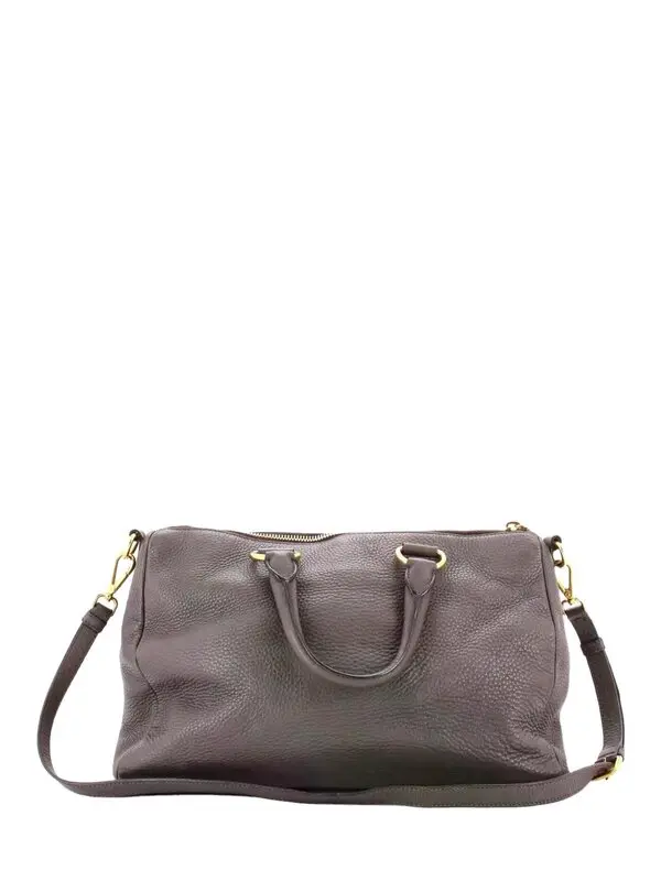 Prada Convertible Vitello Daino Medium Satchel - Grey