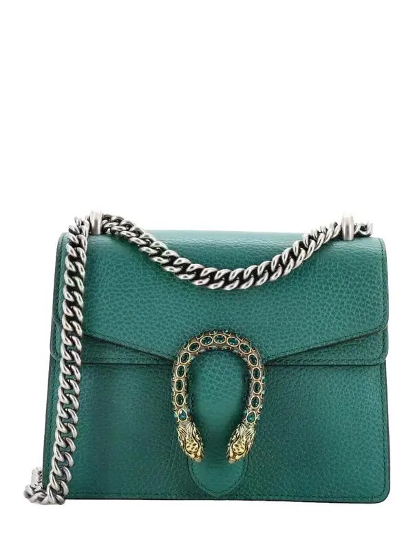 Gucci Dionysus Leather Mini Crossbody Bag - Green