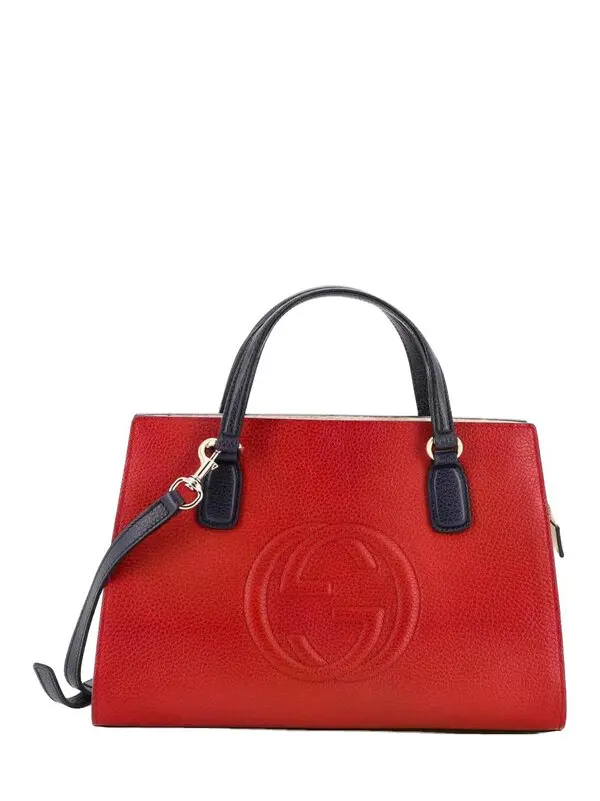 Gucci Soho Convertible Top Handle Medium Satchel - Red