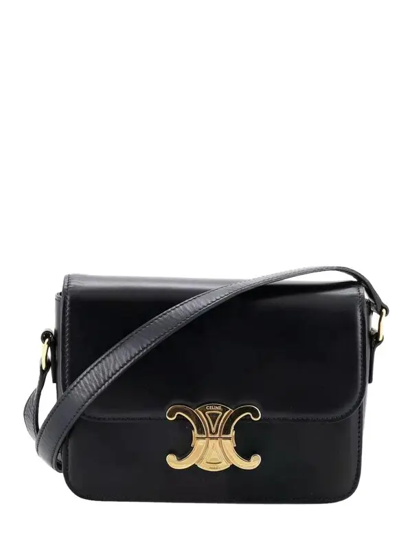 Celine Triomphe Smooth Calfskin Teen Crossbody Bag - Black