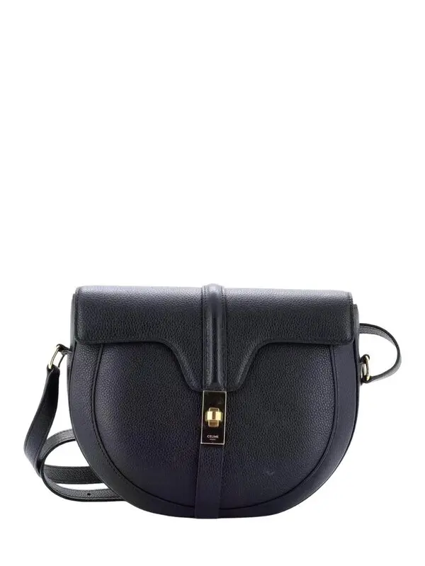 Celine Besace 16 Smooth Calfskin Medium Crossbody Bag - Black
