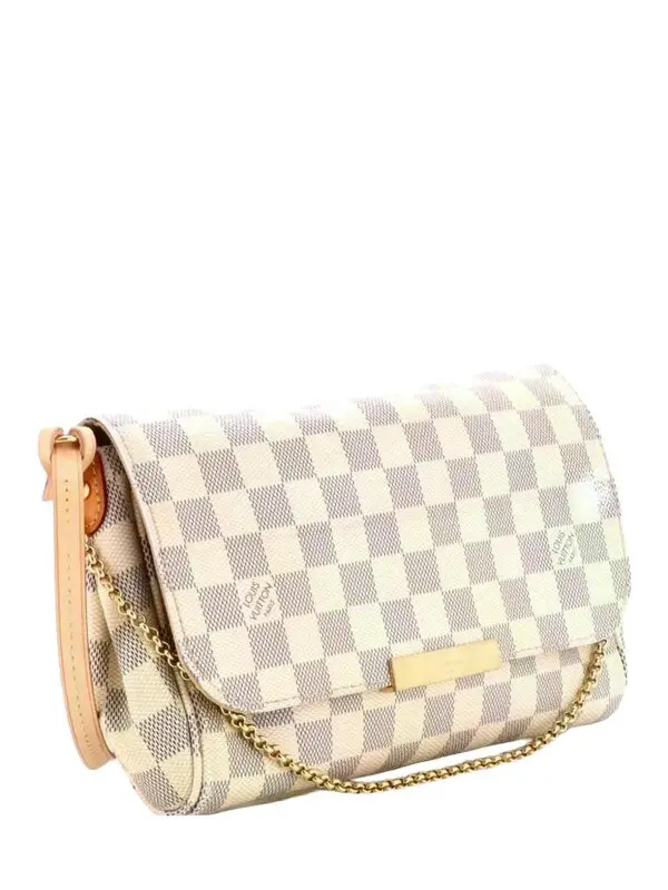 LOUIS VUITTON Favorite Handbag Damier Mm - White