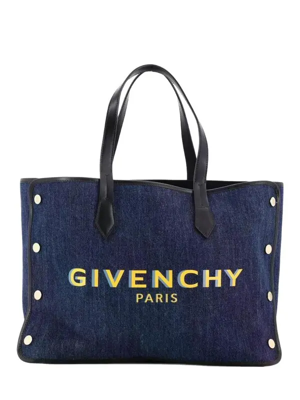 Givenchy Bond Shopper Denim Medium Tote Bag - Blue
