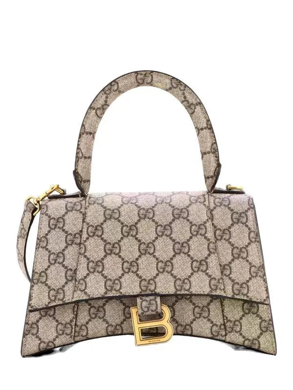 Gucci X Balenciaga The Hacker Project Hourglass Top Handle Shoulder Bag - Brown