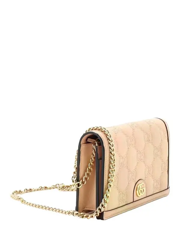 Gucci Petite Gg Marmont Chain Wallet - Pink