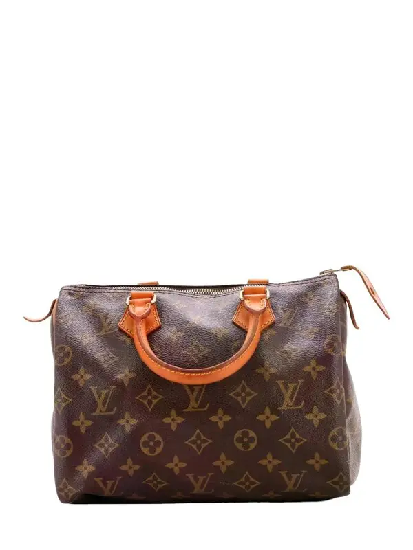LOUIS VUITTON Speedy Handbag Monogram Canvas 25 Satchel - Brown