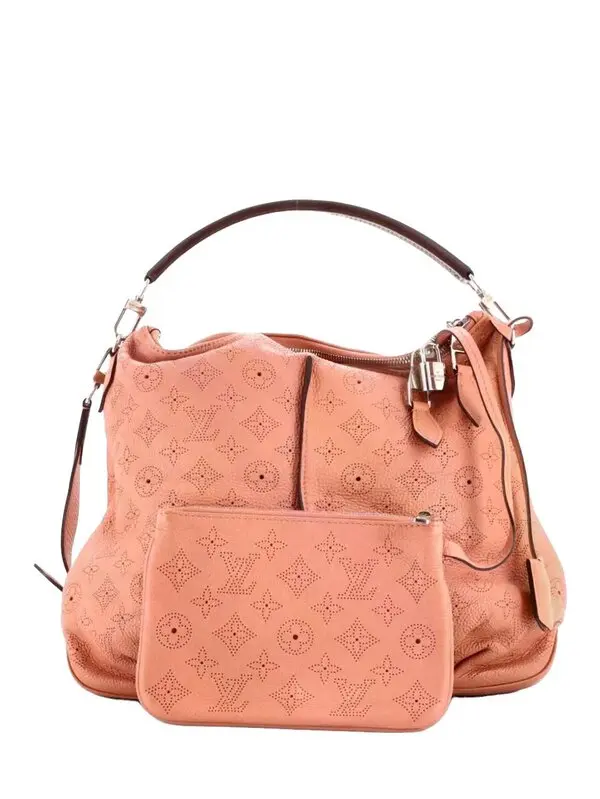 LOUIS VUITTON Selene Handbag Mahina Leather Pm - Pink
