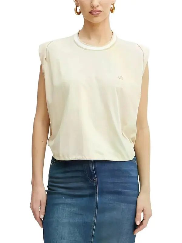 Liu Jo Padded Shoulders T-shirt - Neutrals