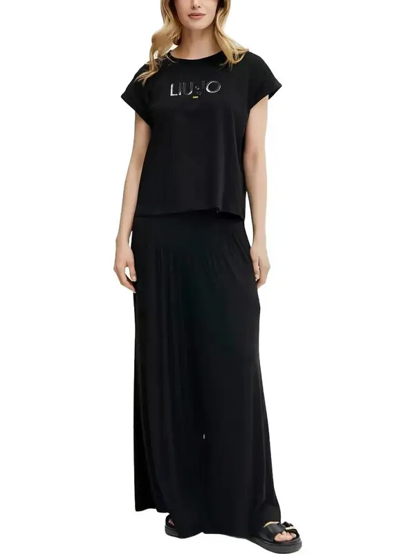 Liu Jo Logo-embellished T-shirt - Black