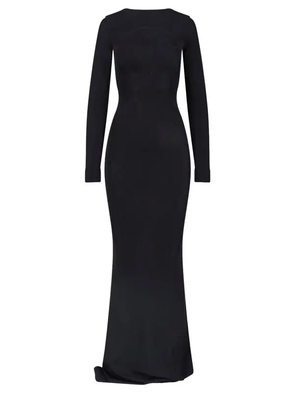Rick Owens Maxi Dress In Viscose - Black